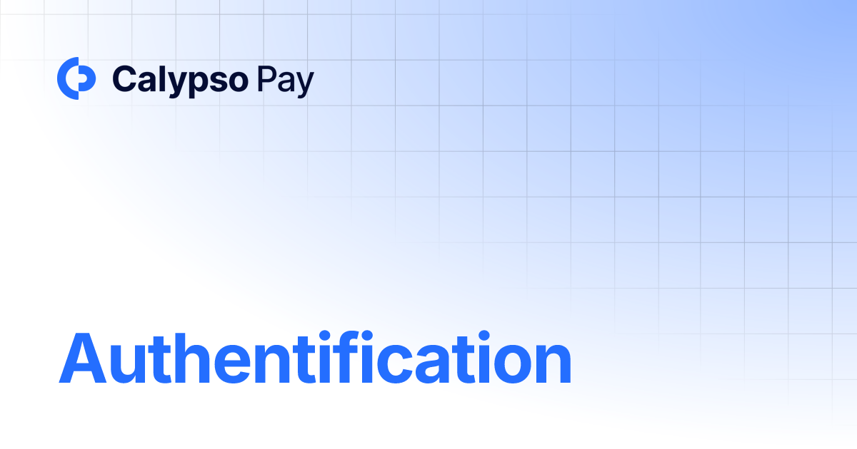 Authentification | Calypso Finance Docs